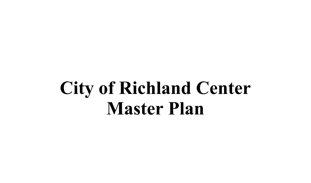 Master Plan – Revised Aug 2003 | Richland Center Wisconsin