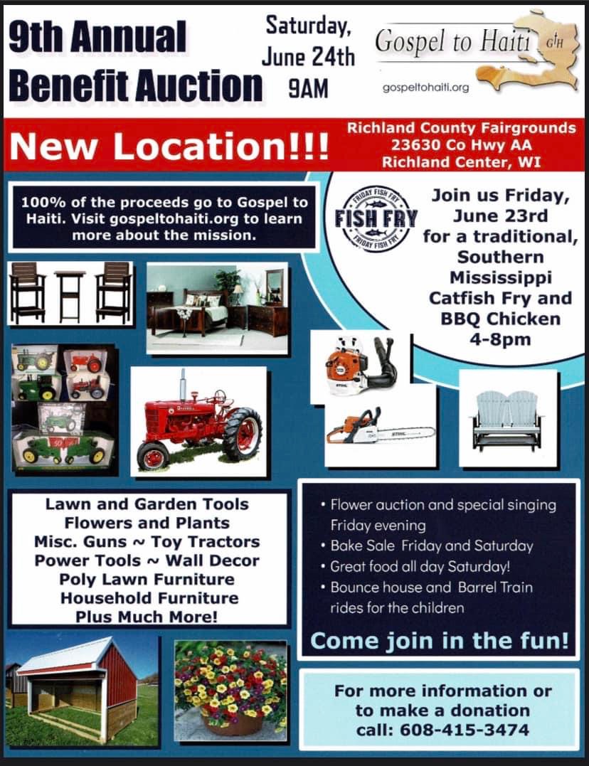 9th Annual Haiti Benefit Auction | Richland Center Wisconsin