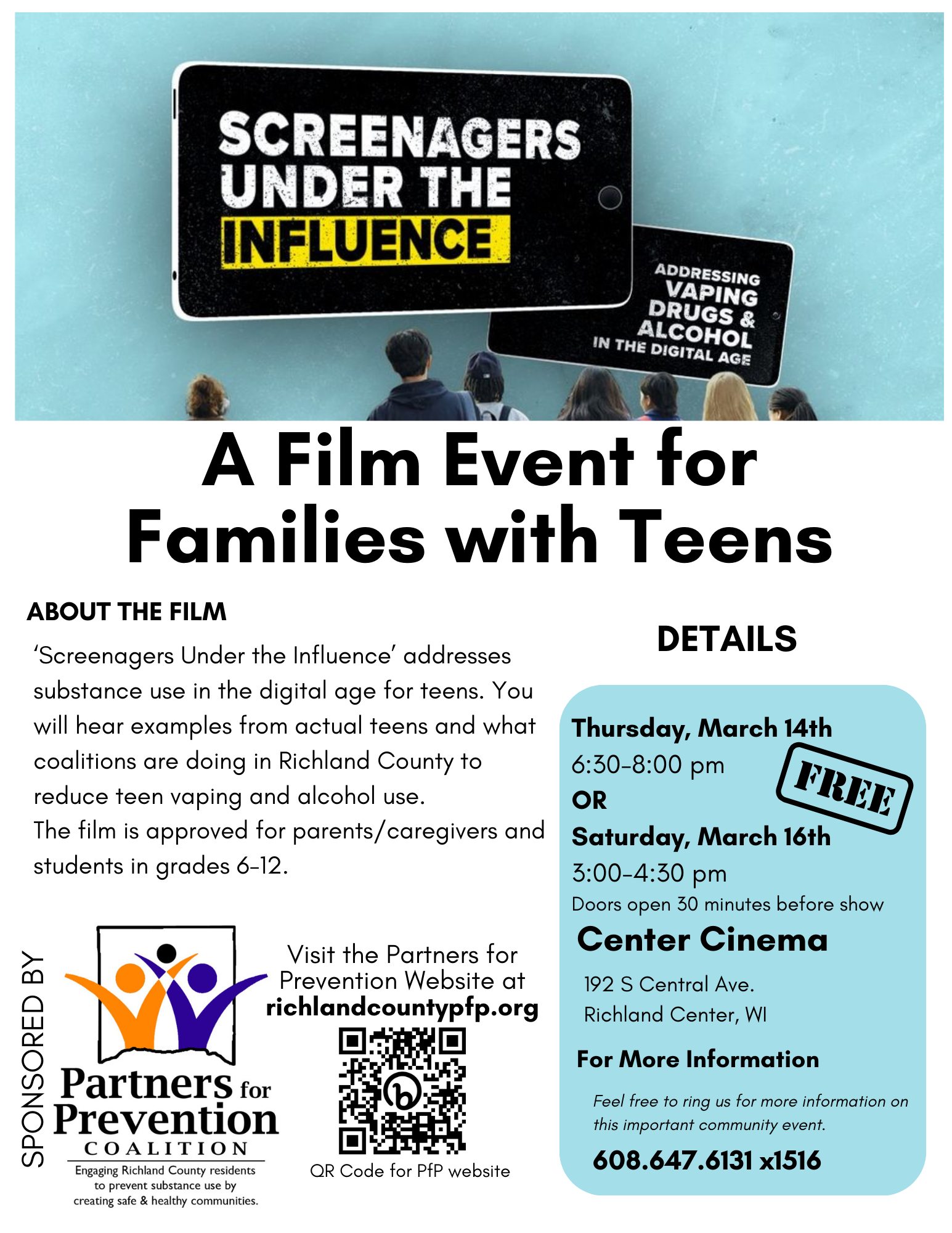 Screenagers Under The Influence: A film event for families with teens ...