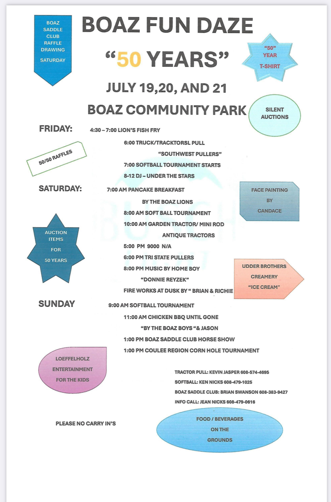 2024 Boaz Fun Daze Community Celebration | Richland Center Wisconsin