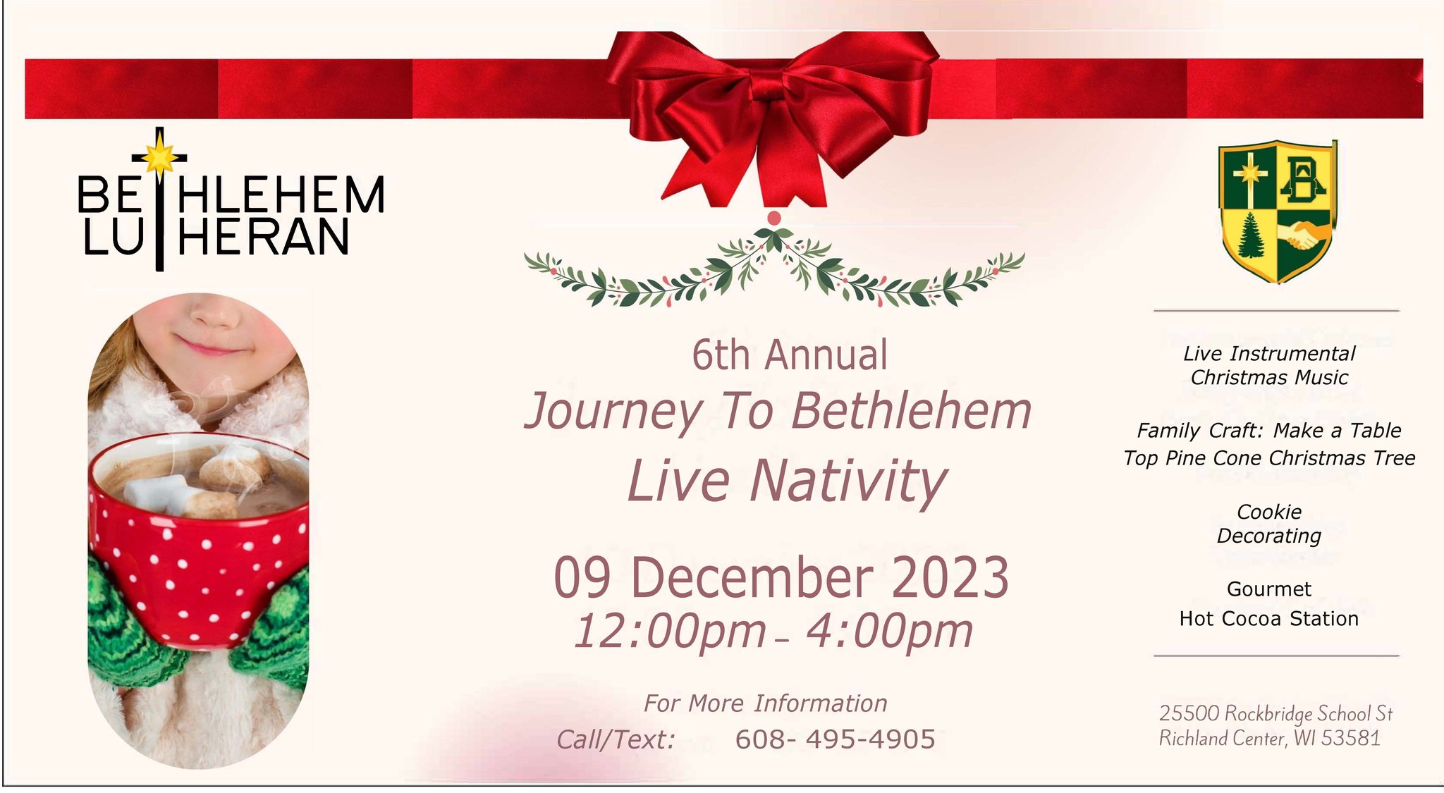 6th Annual Journey to Bethlehem Live Nativity | Richland Center Wisconsin