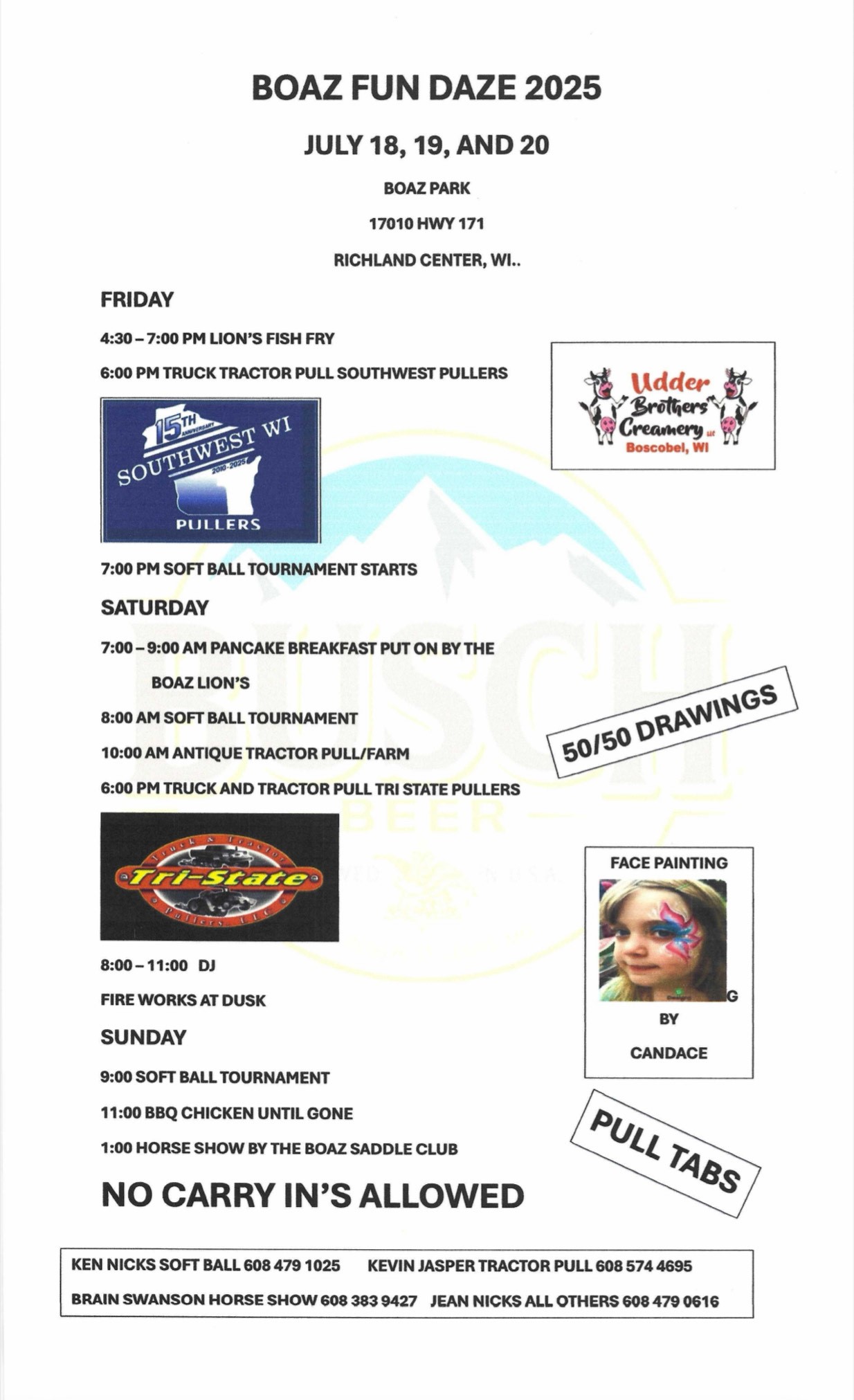 2025 Boaz Fun Daze Community Celebration | Richland Center Wisconsin