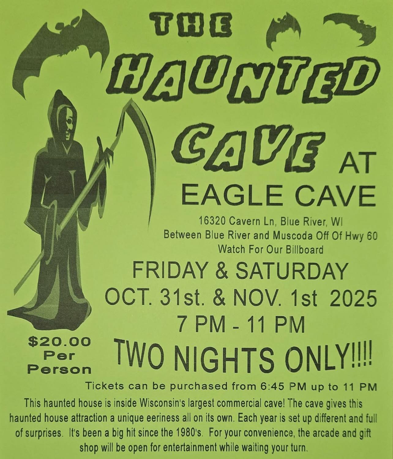 The Haunted Cave at Eagle Cave | Richland Center Wisconsin